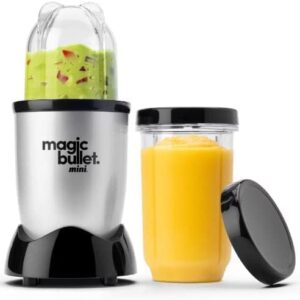 ADEMA MAGIC BULLET Silver/Black Mini Compact Personal Food Blender 14 oz.