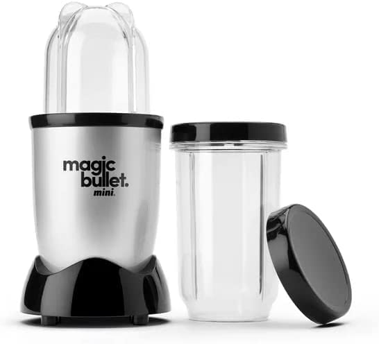 ADEMA MAGIC BULLET Silver/Black Mini Compact Personal Food Blender 14 oz.