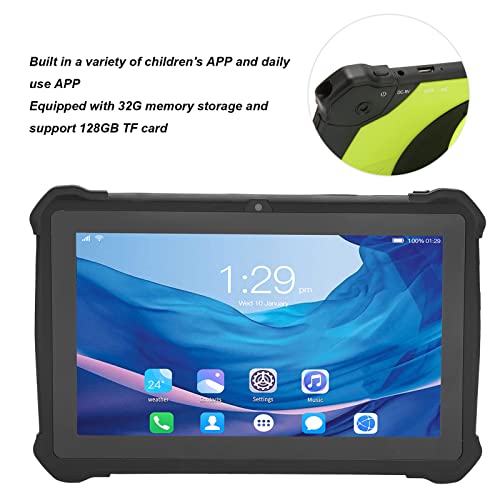 Naroote Kids Tablet, Support 128GB TF Card Childrens Tablet Dual Camera 100‑240V for Boys Girls (US Plug)