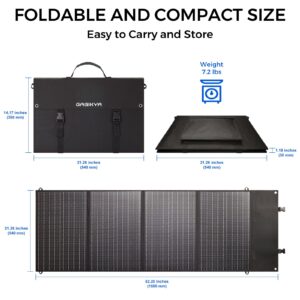 120W Portable Solar Panel – Solar Panels for Camping with USB & DC Output - Folding Solar Panel for Camping RV & Outdoor Use - Compatible with Solar Generators Power Stations