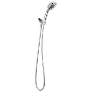 delta faucet 6-setting handheld h2okinetic shower head, brushed nickel shower head with hose, handheld shower heads, detachable shower head, hand shower 1.75 gpm, stainless 75536sn