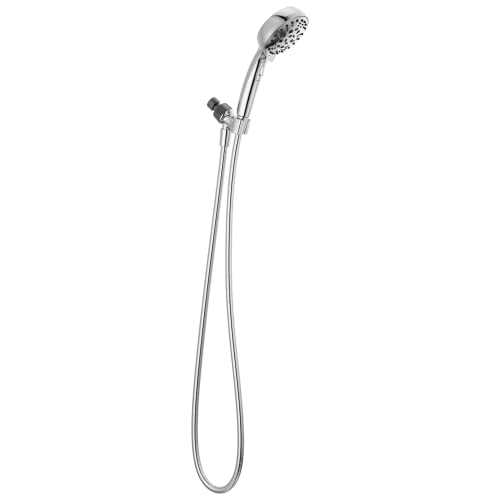 Delta Faucet 6-Setting Handheld H2Okinetic Shower Head, Brushed Nickel Shower Head with Hose, Handheld Shower Heads, Detachable Shower Head, Hand Shower 1.75 GPM, Stainless 75536SN