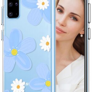 Rayboen for Galaxy S20 Plus Case, Floral Pattern Shockproof Protection Phone Cover, Silicone Protector Funda para Samsung S20 Plus Transparent Flexible Sleek Durable Case