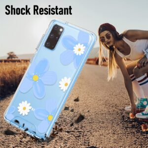 Rayboen for Galaxy S20 Plus Case, Floral Pattern Shockproof Protection Phone Cover, Silicone Protector Funda para Samsung S20 Plus Transparent Flexible Sleek Durable Case