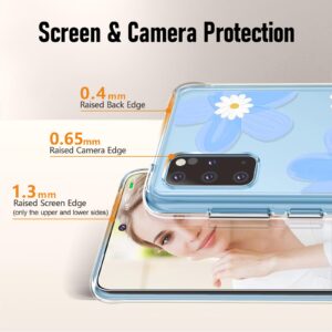 Rayboen for Galaxy S20 Plus Case, Floral Pattern Shockproof Protection Phone Cover, Silicone Protector Funda para Samsung S20 Plus Transparent Flexible Sleek Durable Case