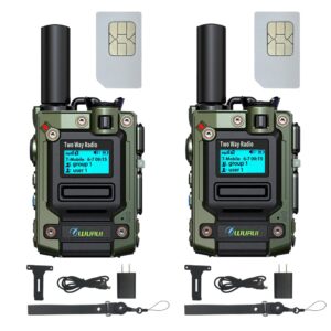 wurui txq k300 global-ptt 4g poc walkie talkie for adults long range intercom 1000 miles distance network two way radio… (2greenwithcard)