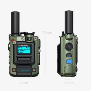 Wurui TXQ K300 Global-ptt 4G POC walkie Talkie for Adults Long Range intercom 1000 Miles Distance Network Two Way Radio… (2greenwithcard)