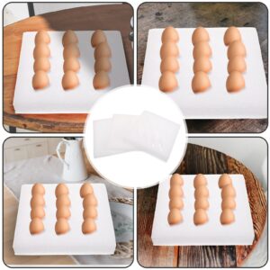 Angoily Rutin Egg Protection Reusable Egg Container Shipping Foam Egg Holder for Shipping Refrigerator Egg Organizer Desktop Egg Holder Eggs Organizer Foam Egg Holder Pearl Cotton Egg Tray