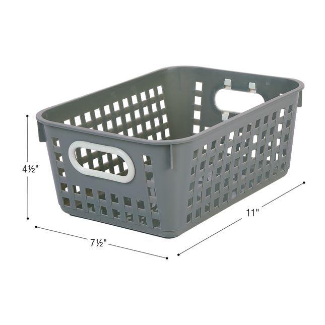 Really Good Stuff Medium Baskets - Set of 6 -Pebble