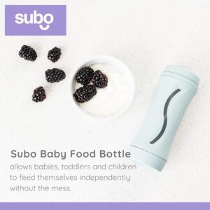 Subo Baby Food Bottle | No Mess Baby Toddler Self Feeder | Squeeze Free Design for Purees, Smoothies, Yogurt, Oatmeal, or Thickened Liquids | Reusable Silicone Washable Cup (Lavender)