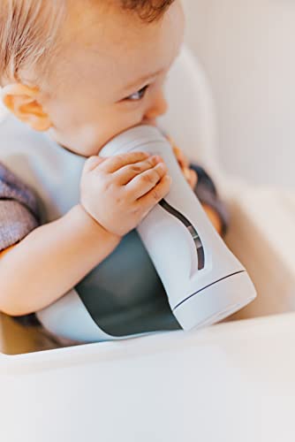 Subo Baby Food Bottle | No Mess Baby Toddler Self Feeder | Squeeze Free Design for Purees, Smoothies, Yogurt, Oatmeal, or Thickened Liquids | Reusable Silicone Washable Cup (Lavender)