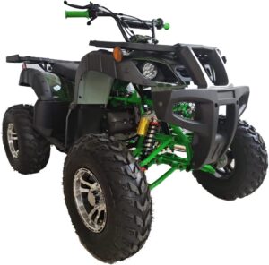 hhh 200cc adult atv with automatic transmission w/reverse, big 23"/22" aluminium rim wheels! - green camo