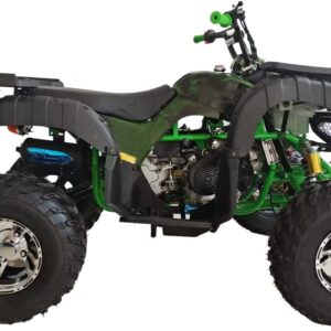 HHH 200cc Adult ATV with Automatic Transmission w/Reverse, Big 23"/22" Aluminium Rim Wheels! - Green Camo