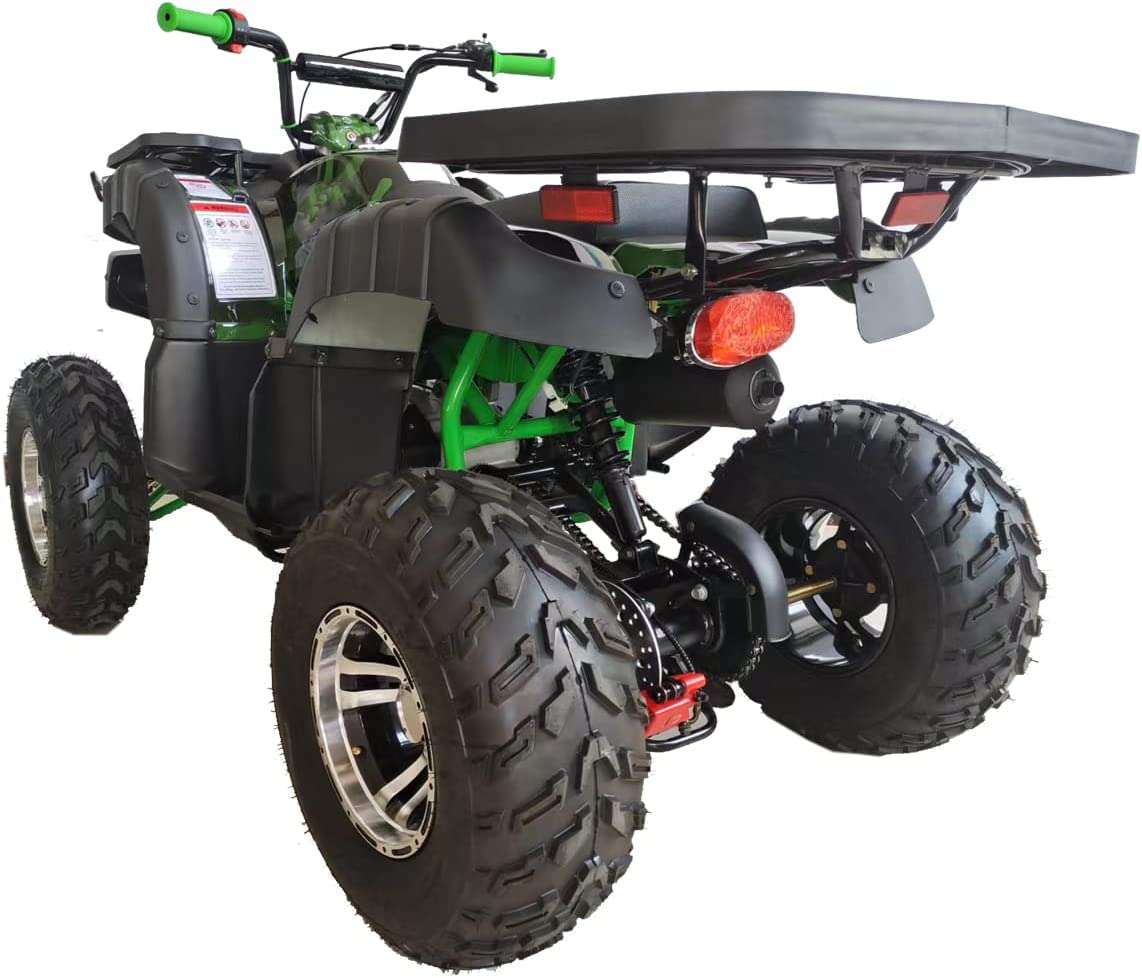 HHH 200cc Adult ATV with Automatic Transmission w/Reverse, Big 23"/22" Aluminium Rim Wheels! - Green Camo