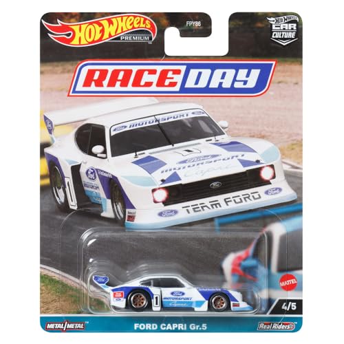 Hot Wheels Premium 2023 Car Culture Race Day Ford Capri Gr.5 1:64 Diecast Mode Car