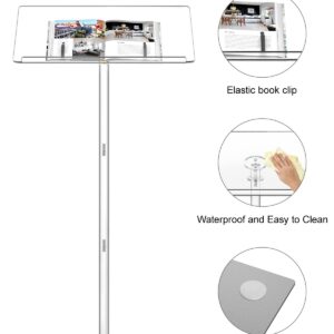 KSacry Large Acrylic Podium Stand,42.3'' H Pulpits for Churches, Lecterns &Podiums,Conference Portable Podium for Weddings, Classroom, Presentation Podiums,Metal Base(15.7" L x 11.8" W x 42.3" H)