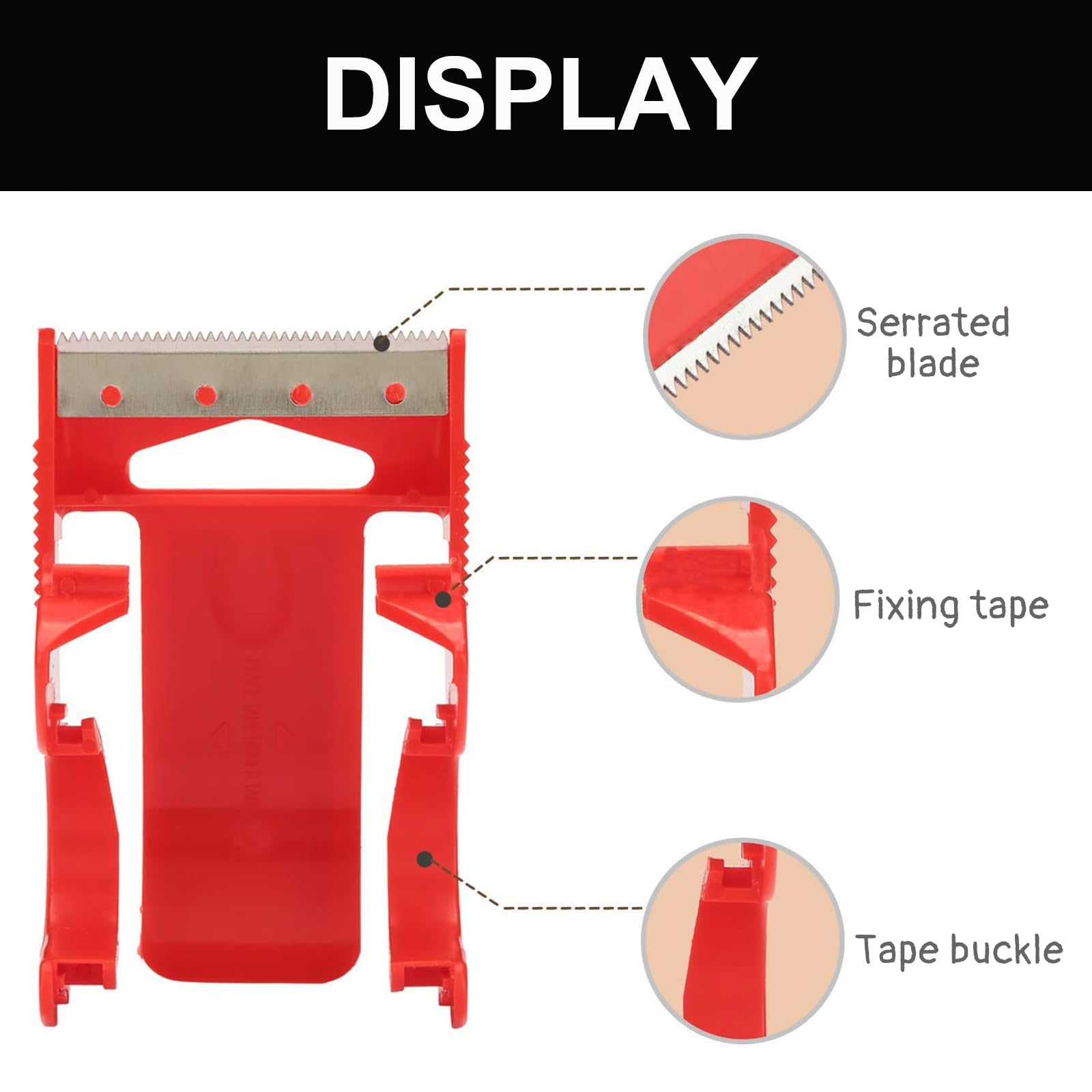 Keebor Packing Tape with Dispenser, 12 Rolls Packaging Tape for Shipping Mailing Wrapping, 1.5'' Core, No Splitting and Tearing, Office Settings