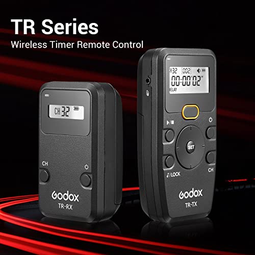 Godox TR-N1 TR-N3 Remote Shutter Release for Nikon, Wireless Shutter Release Intervalometer Compatible for Nikon Z9 Z8 Z7 Z6 Z5 D850 D800 D750 D610 F90 D7200 D7100 D5600 D3300 D90