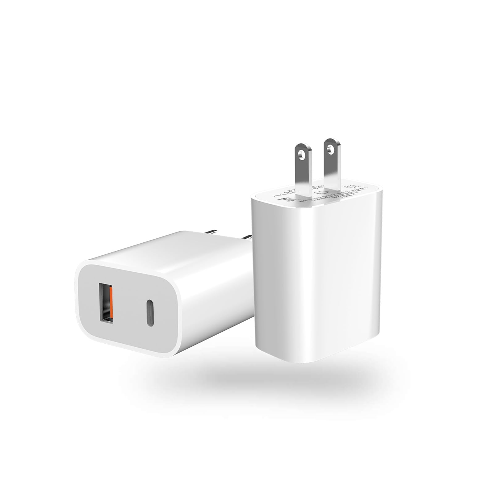 Auczh USB-C Charger Block, 20W Fast Charging, Compatible for Watch Series 9/8/7/SE, iPhone 14/13, 2 Pack