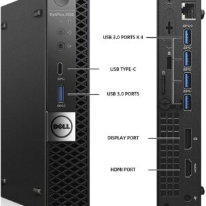 Dell OptiPlex 7050 Mini PC Desktop Computers, Intel Core i5-7500 2.7GHz, 32GB RAM, 512GB SSD, Windows 10 Pro (Renewed)