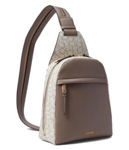 calvin klein mia backpack vanilla/khaki/cocoa one size