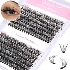 individual lashes 240 pcs lash clusters d curl 30d 40d 0.07 11-16mm mixed length clusters lashes diy eyelash extensions kit at home by eydevro(30d 40d-0.07d,11-16mix), 1.0 count