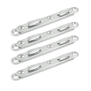 lifcratms 4 sets bed rail fasteners, 5 inch wood bed rail connecting fittings thick zinc round bed hook bed frame rail hardware