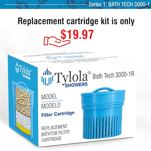 Tylola Showers-KDF55 Bathtub Ball Filter For Tub Faucet.Remove Chlorine&Heavy Metals.Silicone Shell, Natural Skin-Friendly.Includes 2 Filter Cartridges.Make Enjoying The Bath a Habit!Bath Tech 3000-1