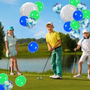 Whaline 60 Pcs Golf Sport Theme Decoration Set 18 Inch Golf Foil Balloons 12 Inch Navy Blue Green Latex Balloons Glitter Confetti Balloons for Wedding Birthday Baby Shower Party House Decorations