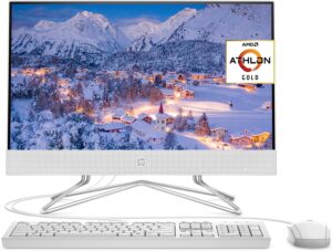 hp all-in-one 21.5" fhd desktop computer newest, 16 gb ram, 1tb pcie ssd, amd athlon gold 3150u, radeon graphics, hdmi, camera, windows 11 h w/gm accessories, black