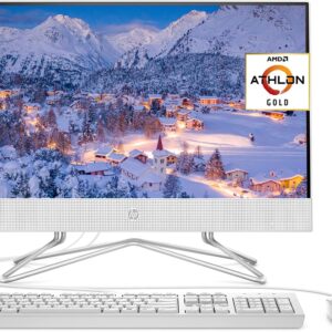 HP All-in-One 21.5" FHD Desktop Computer Newest, 16 GB RAM, 1TB PCIE SSD, AMD Athlon Gold 3150U, Radeon Graphics, HDMI, Camera, Windows 11 H w/GM Accessories, Black