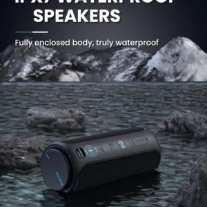 Raymate Bluetooth Speakers, Pair up to 100 Speakers,IPX7 Waterproof Speaker Wireless Bluetooth-V5.3, HiFi Stereo Sound, 1100mins Playtime, Portable Speaker for Home, Outdoor, Party