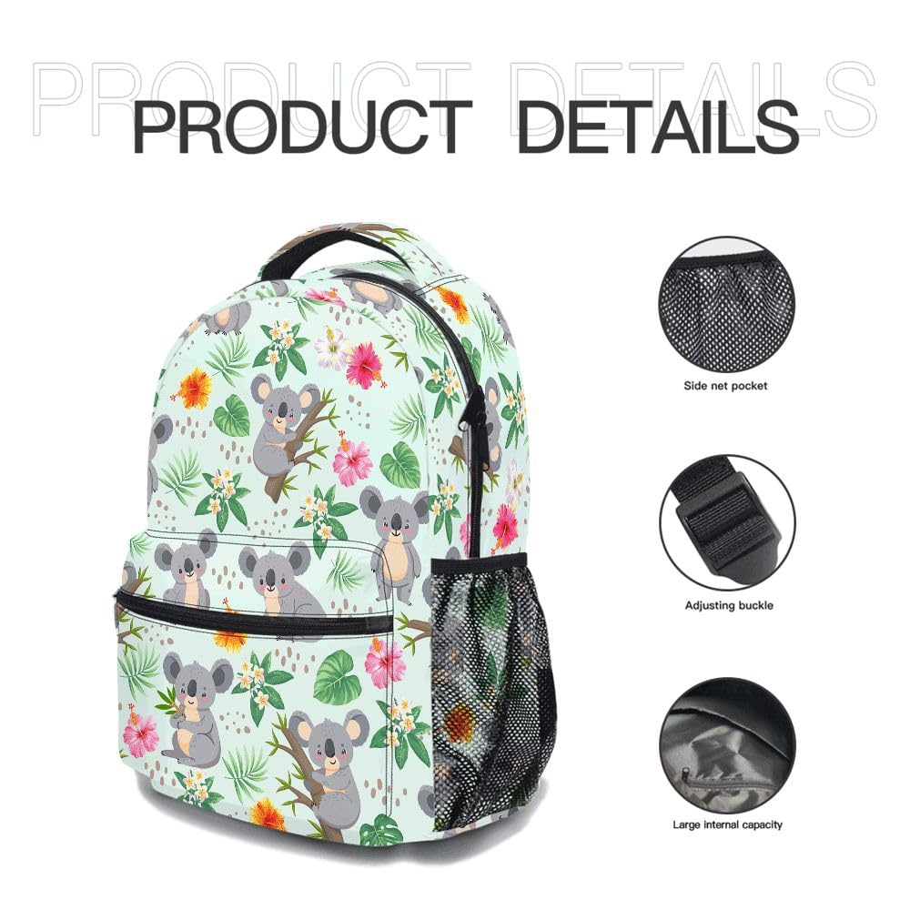 Cute Koala Backpack, Stylish Laptop Bag Cartoon Shoulders Backpack with Adjustable Shoulder Strap, Lightweight Koala Daypack(Cute Koala)