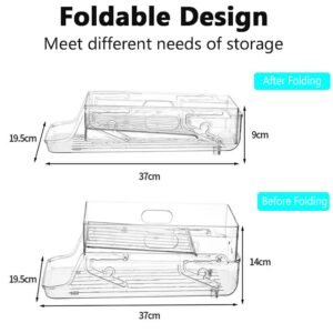 Auto Rolling Soda Can Organizer,2 Tire Pop Soda Can Dispenser with Lid for Refrigerator Kitchen Pantry,Cabinet Canned Food