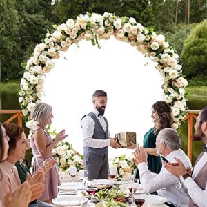 White Round Backdrop Cover 7.2x7.2ft White Circle Backdrop Cover Round Fabric Photo Background for Photography Party Birthday Wedding Baby Shower Home Decorations Portrait Studio Props (7.2ft) (7.2FT)