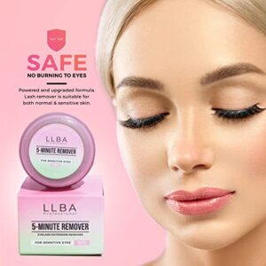 LLBA Lash Gel Remover for Professional Eyelash Extensions 10ml - Dissolves Powerful Eyelash Extension Glue - Low Irritation Cream for Sensitive Skin (for sensitive eyes)