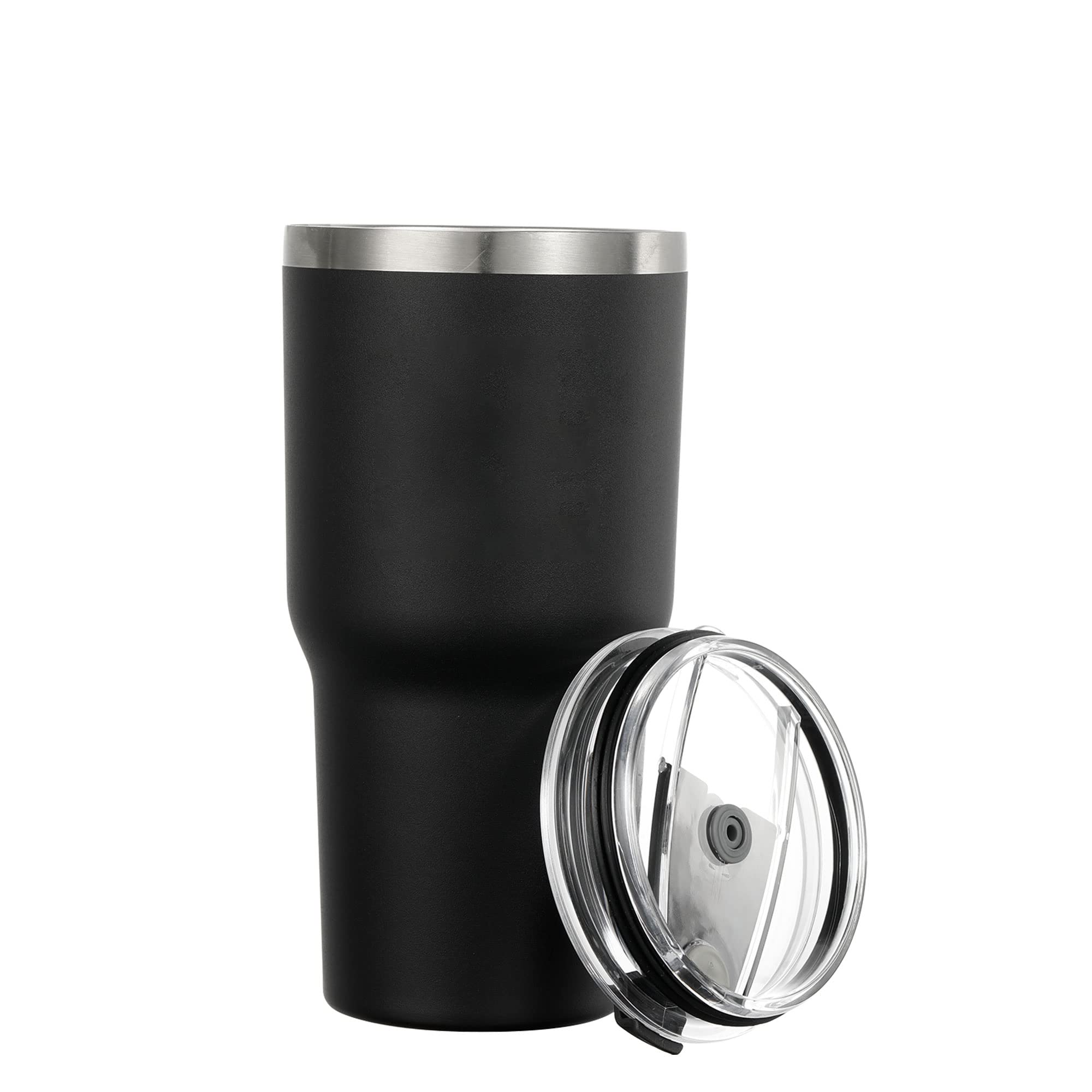 Chilamics 30oz Tumbler, Stainless Steel Vacuum Insulated Coffee Tumbler Cup, Double Wall Powder Coated Travel Mug, Black