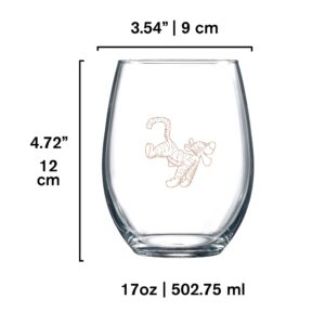 Disney Winnie The Pooh Happy Days Stemless Tumbler Glasses for Drinking 17 oz - 2 Pack