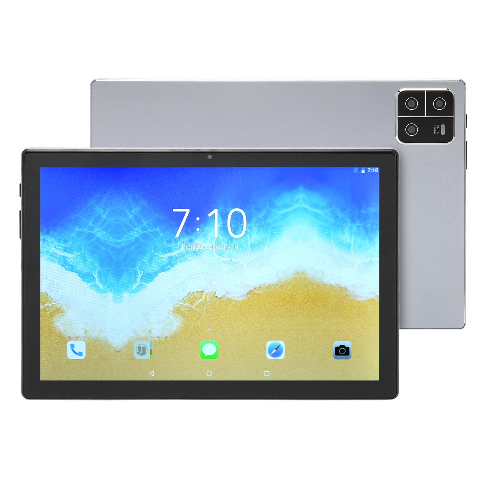 10 Inch Tablet, 1920x1200 Resolution 8GB RAM 128GB ROM Octa Core CPU 8MP Front 16MP Rear Support BT GPS WiFi, PC Tablet for Android 11