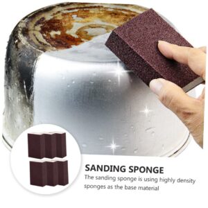 Ciieeo Cleaning Brush Sponge Sanding Block 12pcs Sponge Dry Grinding Bottle Brush Sponge Sanding Pads Pot Pan Brush