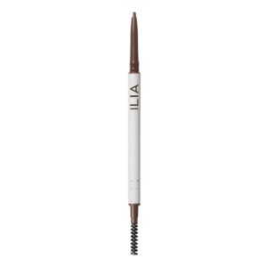 ilia - in full micro-tip brow pencil | non-toxic, vegan, cruelty-free, clean makeup (soft brown)