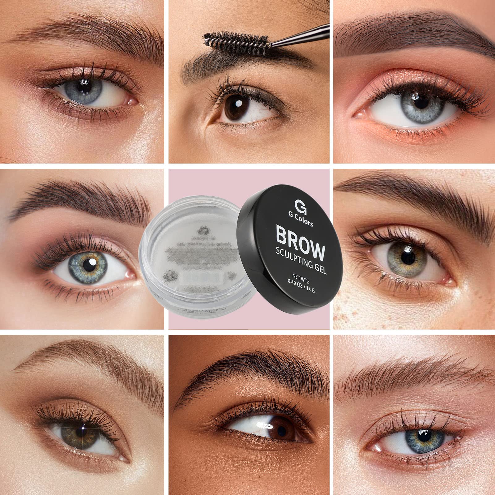 G G Colors Eyebrow Wax Brow Gel - Eyebrow Styling Wax for Feathery & Fluffy & Brow Freeze, Long Lasting Waterproof Clear Eyebrow Gel