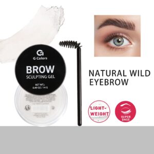 G G Colors Eyebrow Wax Brow Gel - Eyebrow Styling Wax for Feathery & Fluffy & Brow Freeze, Long Lasting Waterproof Clear Eyebrow Gel