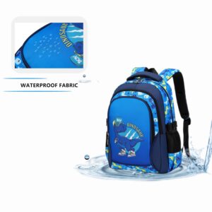 Lmwzh Backpack For Boys Kindergarten Preschool Elementary School Bags Kids Bookbag Waterproof Durable Blue（2023 Model）