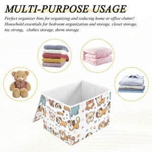 Happy Puppy Storage Boxes with Lids Household Essentials Large Storage Bins with Lids