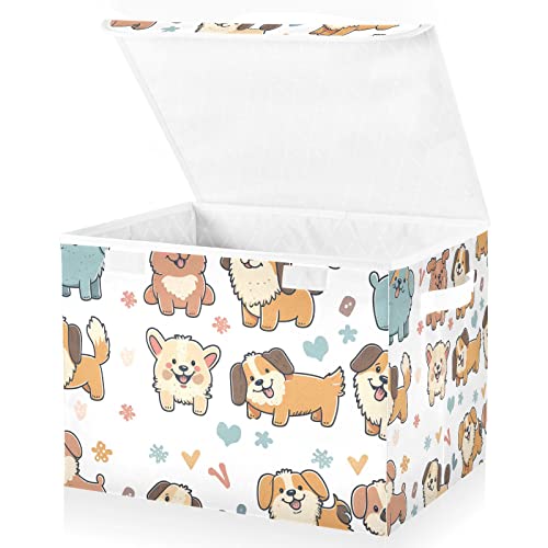 Happy Puppy Storage Boxes with Lids Household Essentials Large Storage Bins with Lids