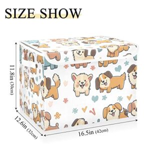 Happy Puppy Storage Boxes with Lids Household Essentials Large Storage Bins with Lids