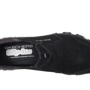 Skechers Women's Hillcrest Sunapee, Black Suede Lycra Trim, 5