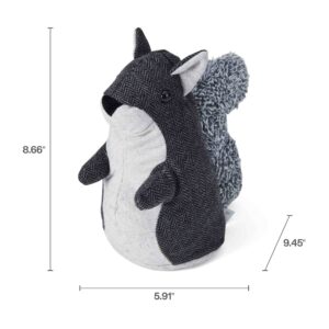 Elements 5.91x9.45x8.66 Inch Gray Squirrel Weighted Fabric Door Stopper