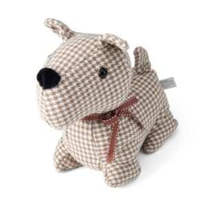 elements 4.72x9.06x7.87 inch brown plaid dog weighted fabric door stopper